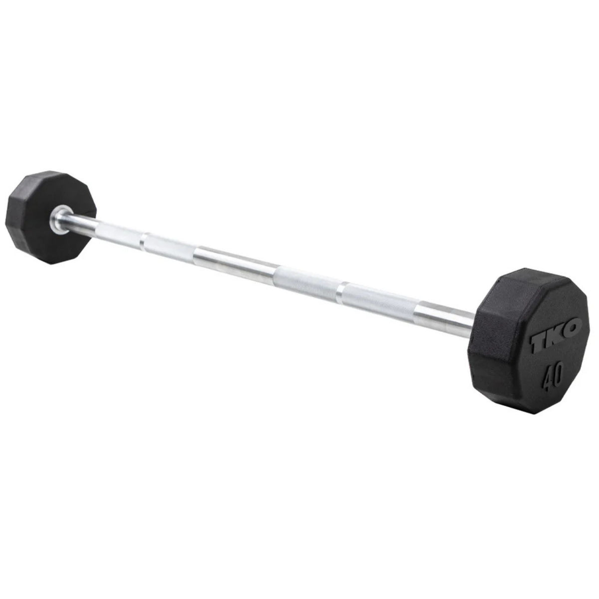 TKO Fixed Straight Bar 20-110 lb Set, Rubber 805TR-G10 — Competitors Outlet